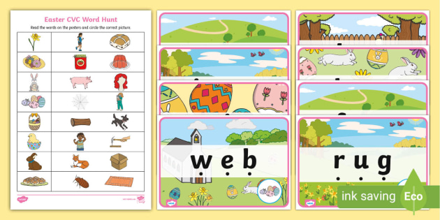Easter CVC Word Hunt (Teacher-Made)