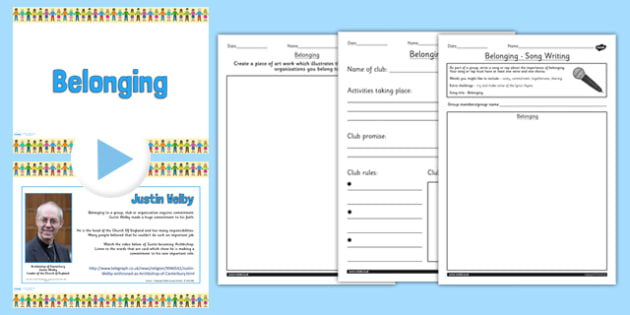 Belonging Teaching Pack (teacher made)