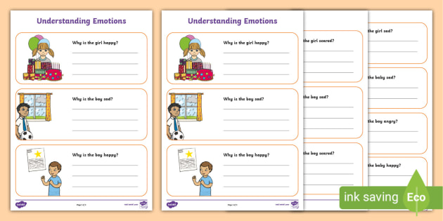 Understanding Emotions Activity Sheet (teacher made)