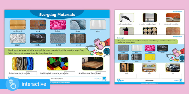 Interactive Science Activity Discovering Everyday Materials