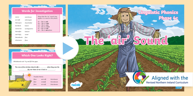 Linguistic Phonics Phase 4c 'air' Sound PowerPoint