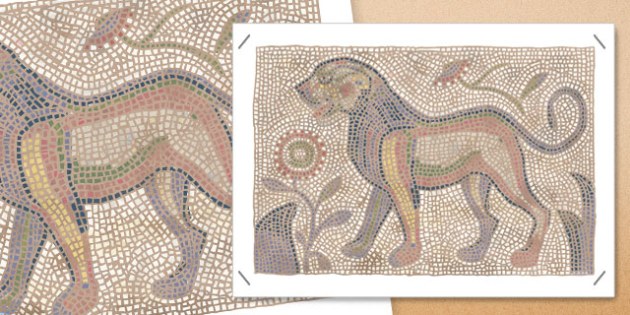 Roman Mosaic Large Display Poster (teacher made)