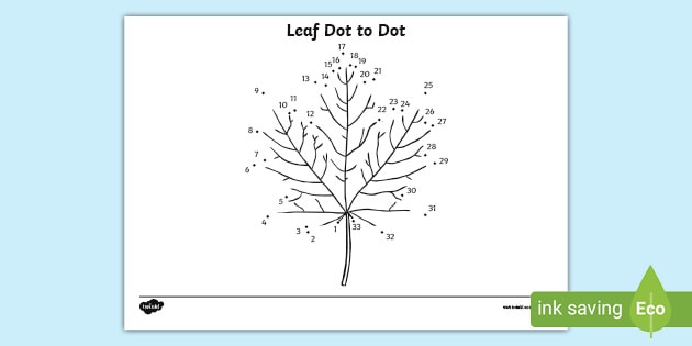 FREE! - Leaf Dot to Dot Activity | Twinkl Resources