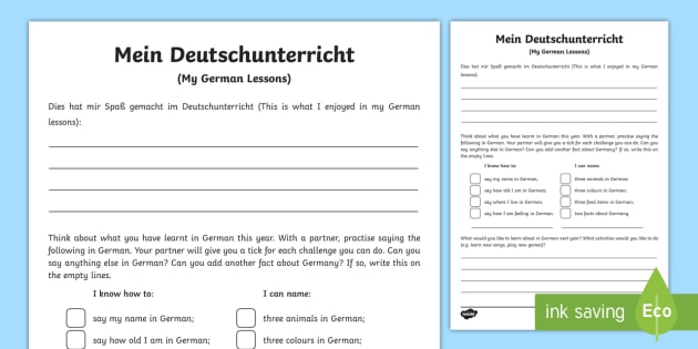 End-of-Year Worksheet / Worksheet