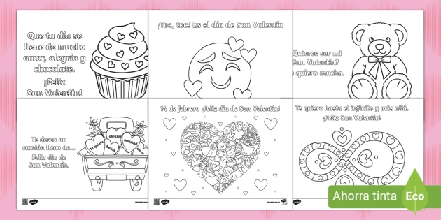 feliz dia de san valentin coloring page