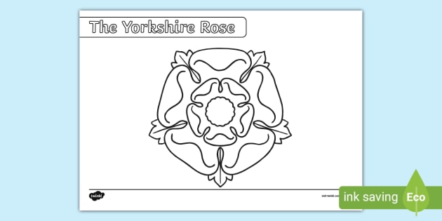 Yorkshire Rose Colouring Page (teacher made)