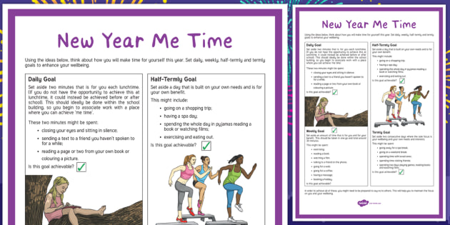 New Year Me Time Display Poster (teacher made)