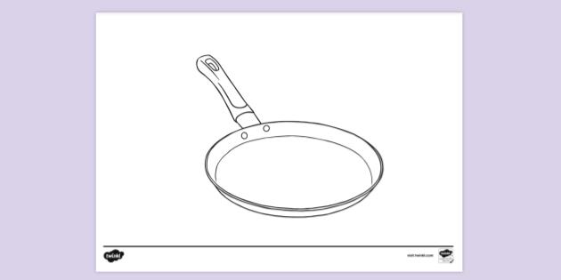FREE! - Frying Pan EYFS Colouring Sheet | Colouring Pages