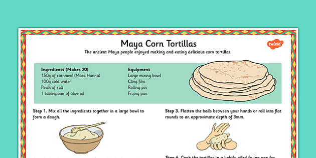 Maya Tortilla Recipe - maya, tortilla, recipe, mayan, history, food