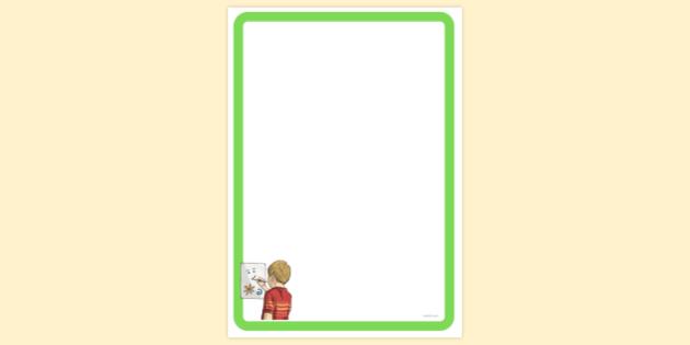 FREE! - Child Painting Page Border | Page Borders | Twinkl