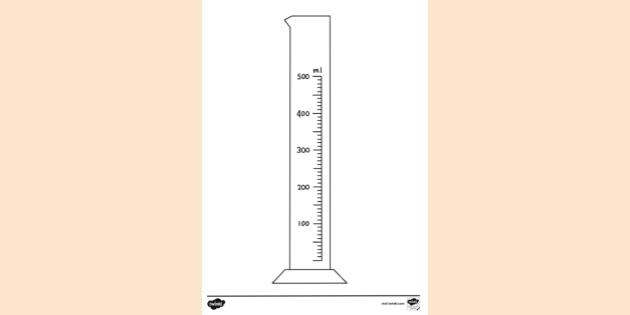 Measuring Cylinder Colouring Sheet