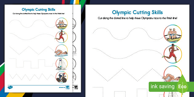 Olympic Cutting Skills Activity (teacher made)