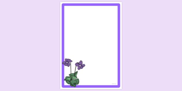 FREE! - Simple Blank Violet Page Border | Page Borders | Twinkl