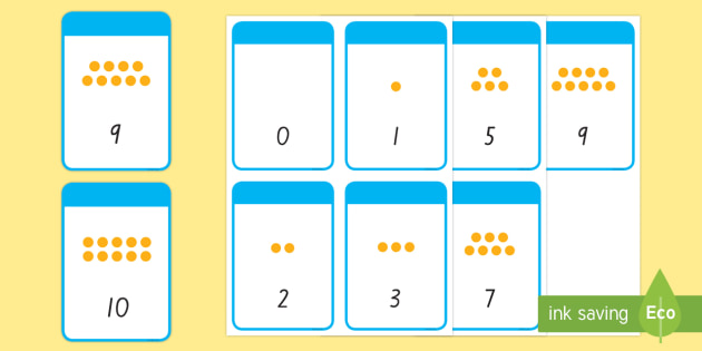 0 to 10 Number Flashcards (teacher made)