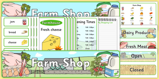 Farm Shop Role Play Pack - ESL Farm Shop Role Play