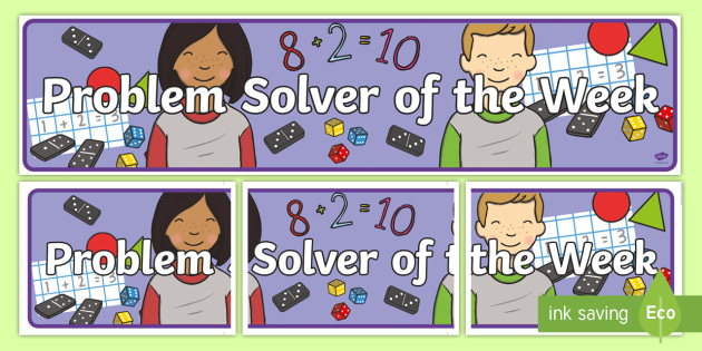 Problem Solver of the Week Display Banner (teacher made)