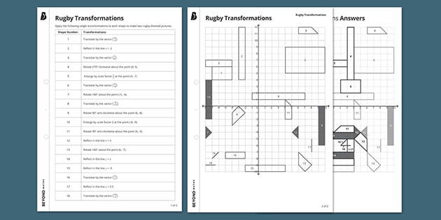 👉 Rugby Maths Transformations | KS3 Maths | Beyond