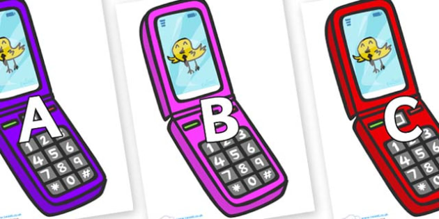 A-Z Alphabet on Mobile Phone