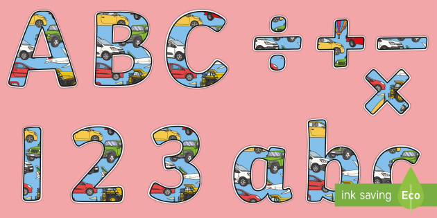 Transport Themed Display Lettering | Classroom Display