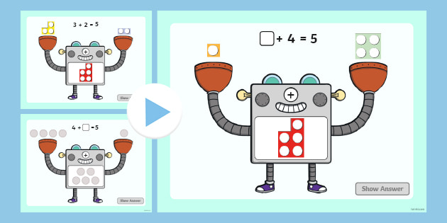 👉 Number Bonds of 5 Adding Machine PowerPoint