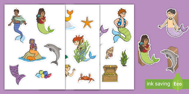 Mermaid Small World Characters (teacher made)