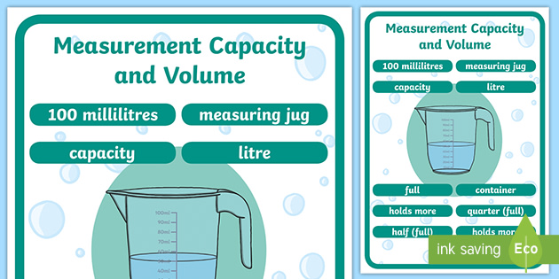 FREE! - Key Stage 1 Measurement Capacity and Volume Poster