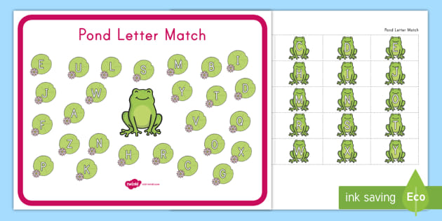 Pond Letter Match Activity Mat (teacher made)