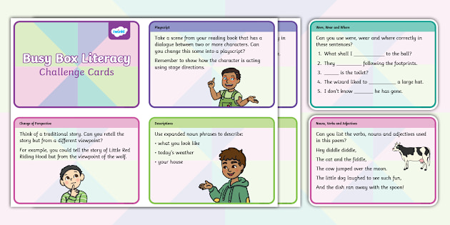 Language Challenge Cards • Twinkl.ca