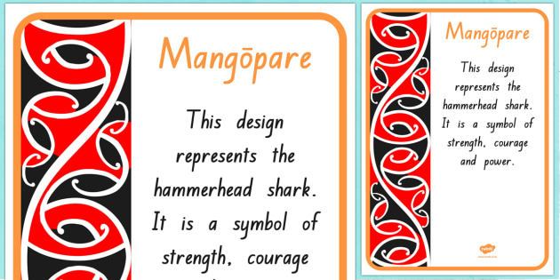 Mangopare Pattern A4 Display Poster - Māori Art