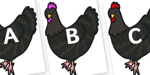 FREE! - A-Z Alphabet on Hen (Teacher-Made)