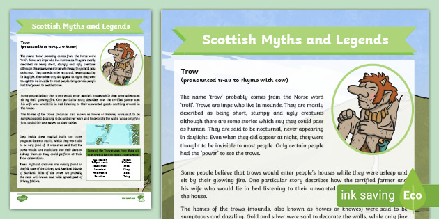 Trow Information Card (teacher made)