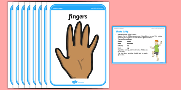 Shake it Up Cool-Down Activity Card (teacher made)