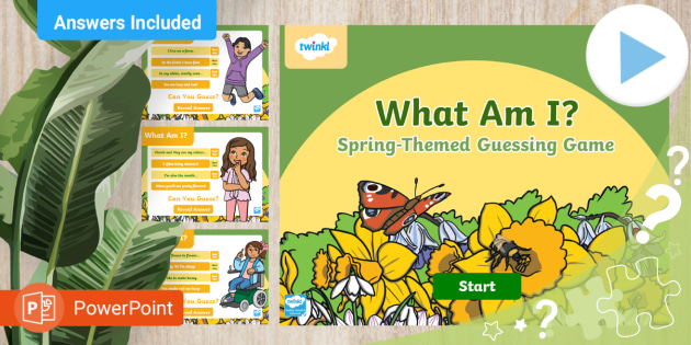 What Am I? Spring Guessing Game PowerPoint - Kids Puzzles