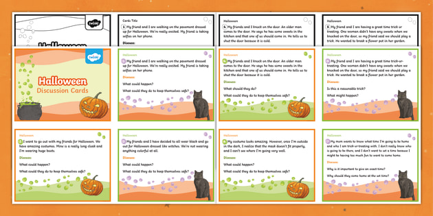 Halloween Scenarios Discussion Cards