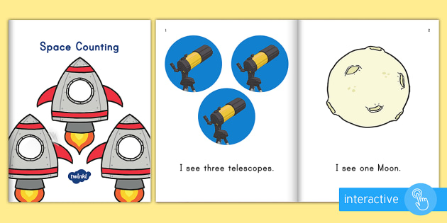Space Counting Early Emergent Reader eBook (teacher made)