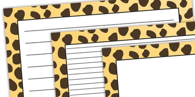 Cheetah Pattern Landscape Page Border