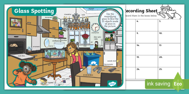 Glass Objects Magnifying Glass Activity Ι Glass Activities