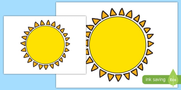 Large A2 Sun Cut Out (teacher made)