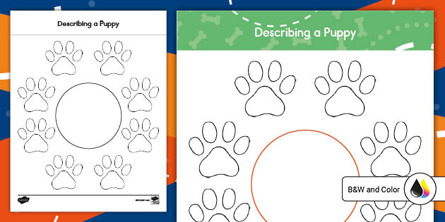 Describing a Puppy Adjectives Activity
