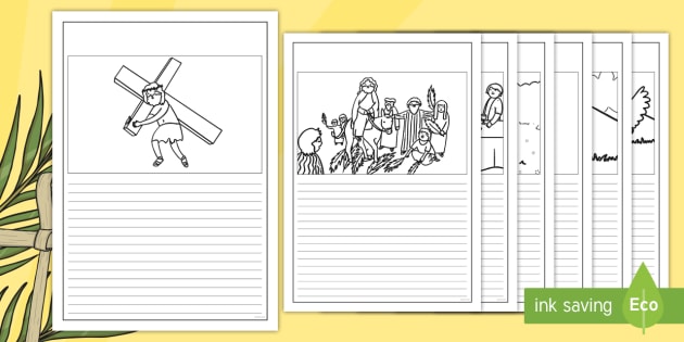 Easter Story Writing Frames - Easter Sequencing, Easter Story, Foundation