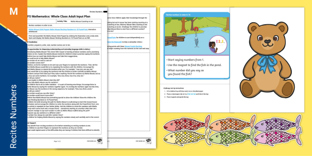 EYFS Teddy Bear Counting to 10 Hide & Seek Adult Input Plan