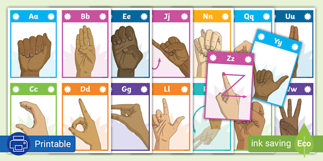 Sign Language Alphabet Cards Printable