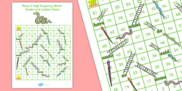 Phase 4 Snakes and Ladders (teacher made)