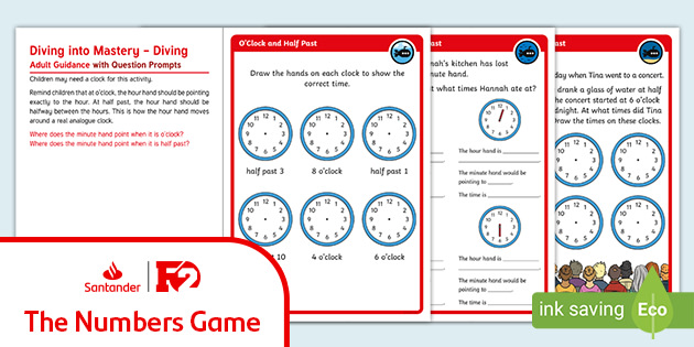 👉 The Numbers Game: Half Past/O'Clock [Mild]