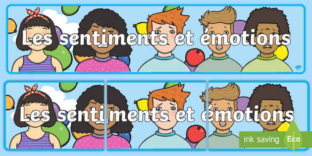 Banderole d'affichage : les sentiments et émotions