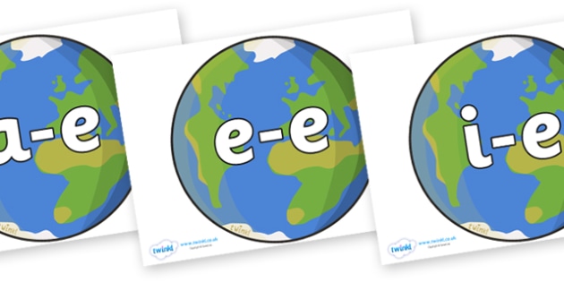 Modifying E Letters on Earth (teacher made)