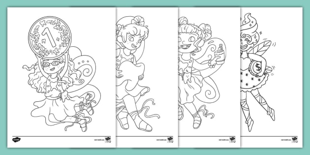 tooth fairy coloring sheet