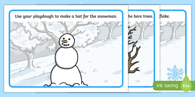 Winter Playdough Mats - Winter, Playdough, mat, penguin, huskey