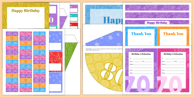 Birthday Age Celebration Resource Pack (teacher made)