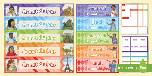 👉 French Word of the Day Display Pack - Primary Resources